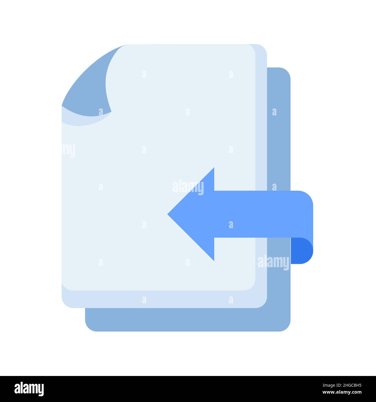 merge document file paper page merging single isolated icon with flat style vector illustration ...
