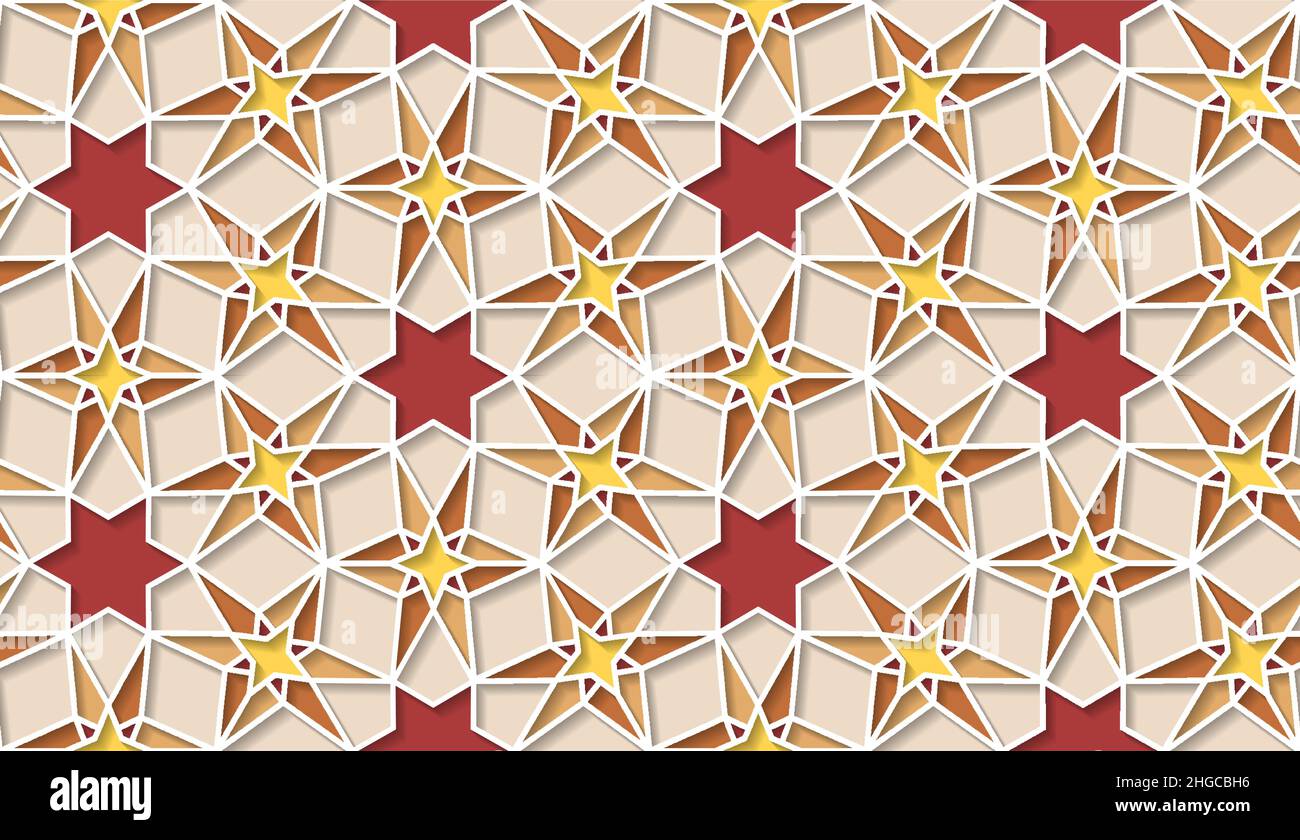 Arabic seamless girih pattern with classic islamic culture ornament ...