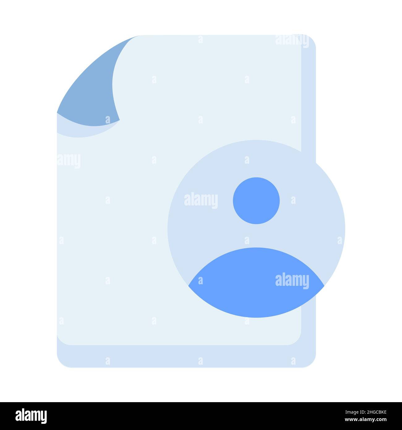 personal document file paper page account user single isolated icon ...