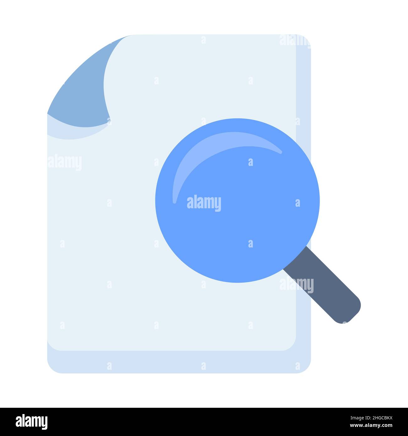 search document file paper page find magnifier single isolated icon with flat style vector ...