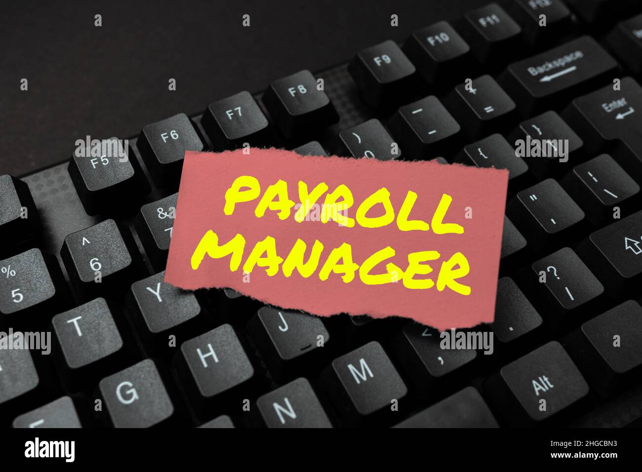 Hand writing sign Payroll Manager. Business idea Maintains payroll ...