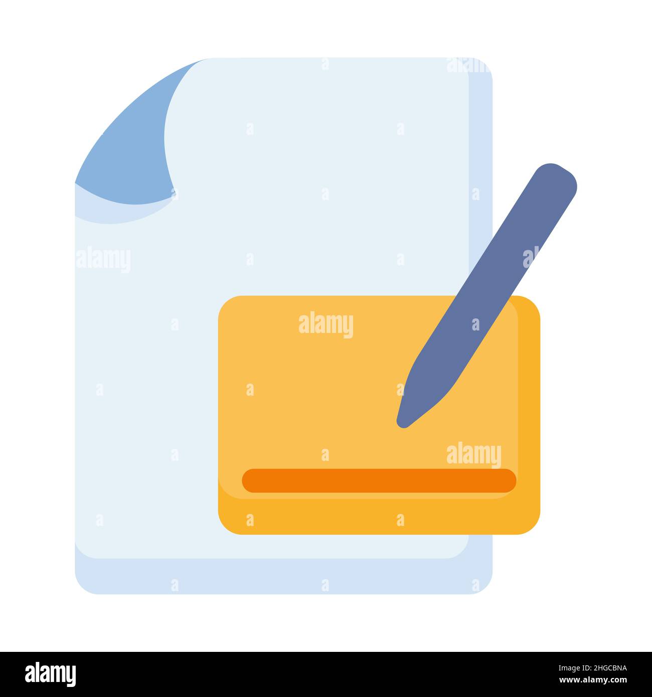 write document file paper page letter single isolated icon with flat style vector illustration ...