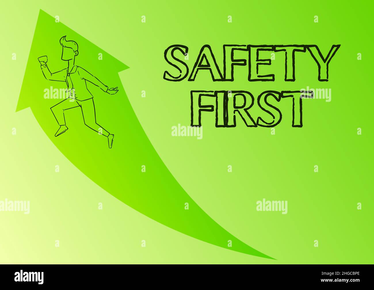 Conceptual display Safety First. Word for used to say that the most ...