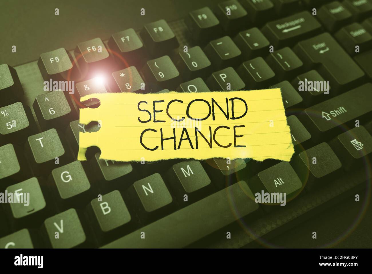 Hand writing sign Second Chance. Word for the opportunity given to ...