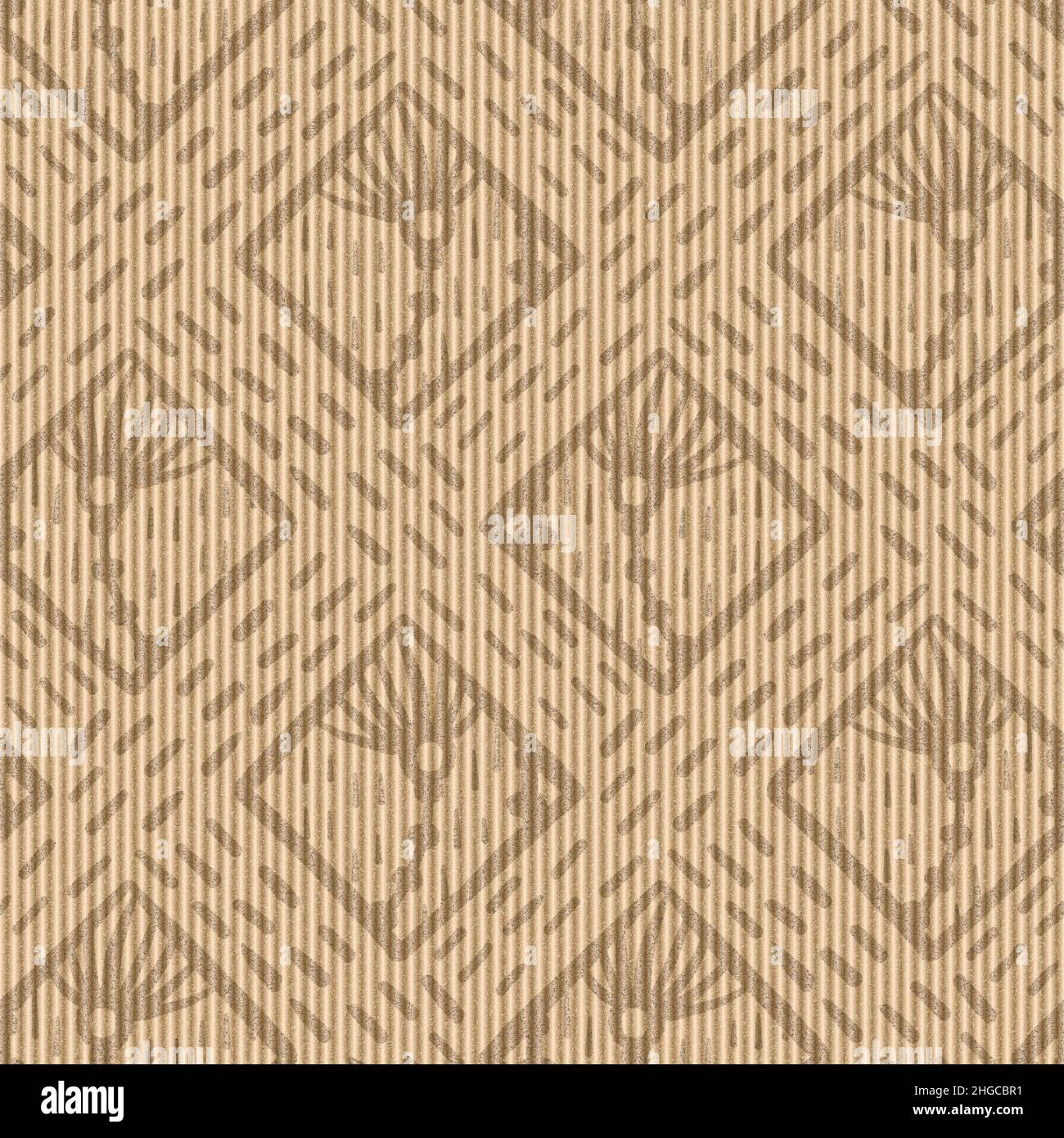Ecru recycled corrugated pulp card paper texture. Ribbed plain neutral ...