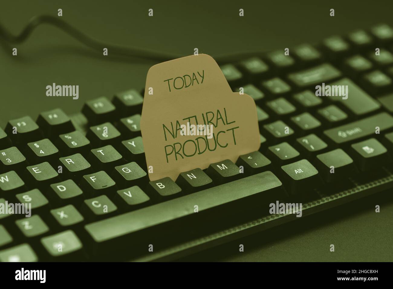 Text showing inspiration Natural Product. Business idea chemical ...