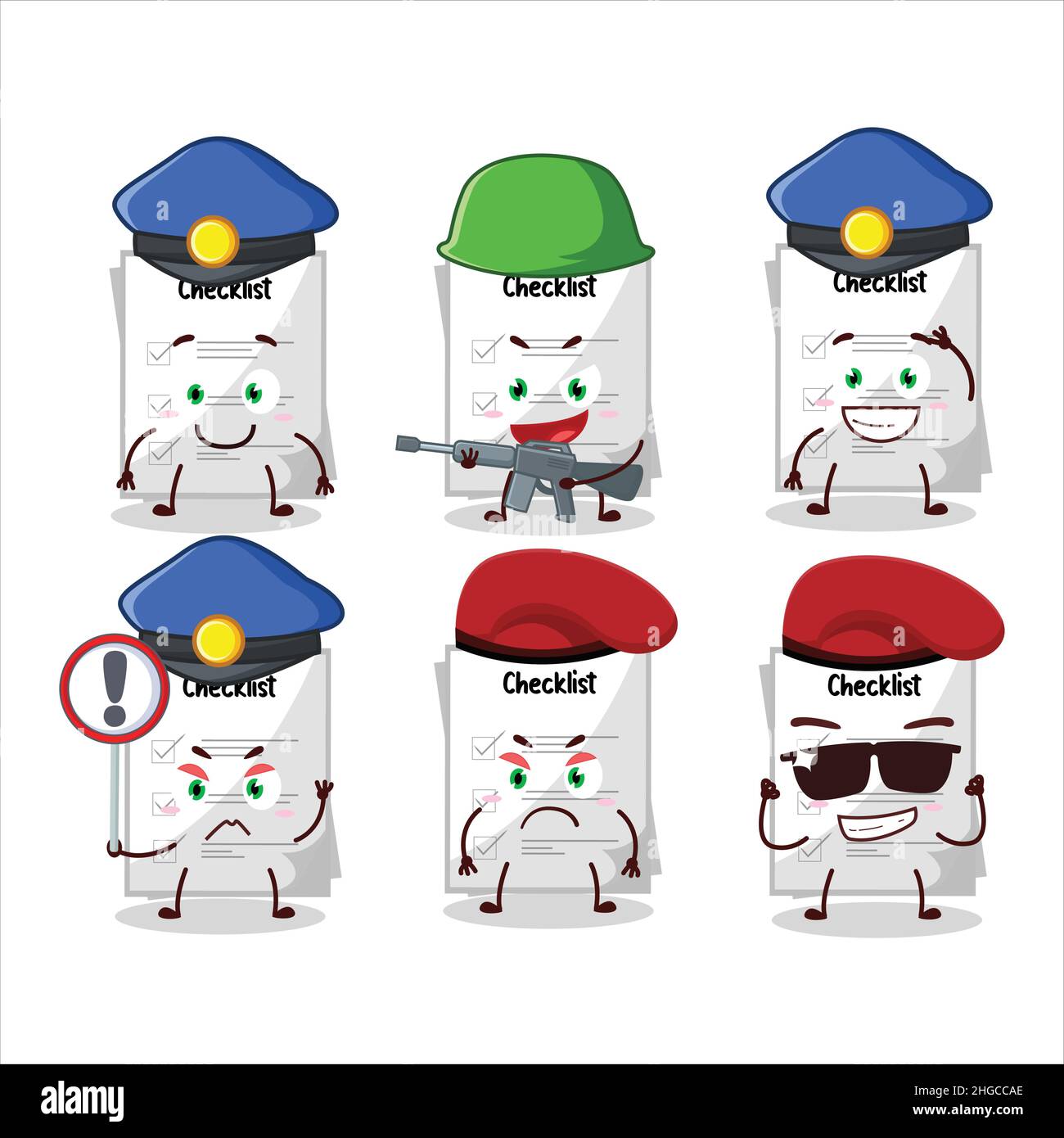 A dedicated Police officer of paper sheet mascot design style. Vector ...