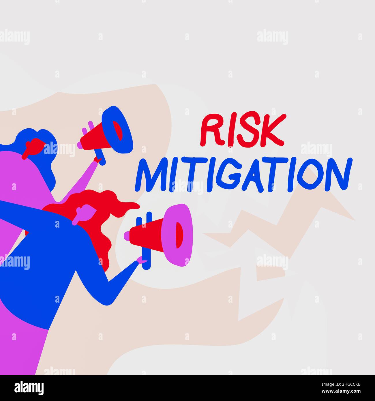 Conceptual display Risk Mitigation. Word for strategy to prepare for ...