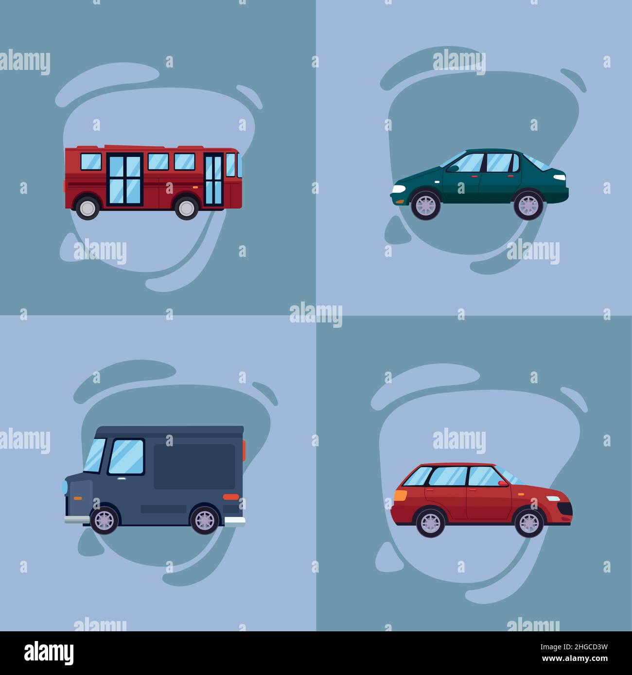 four cars vehicles Stock Vector Image & Art - Alamy