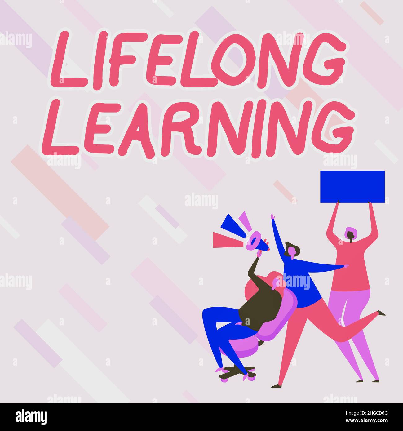 Text showing inspiration Lifelong Learning. Word Written on pursuit of ...