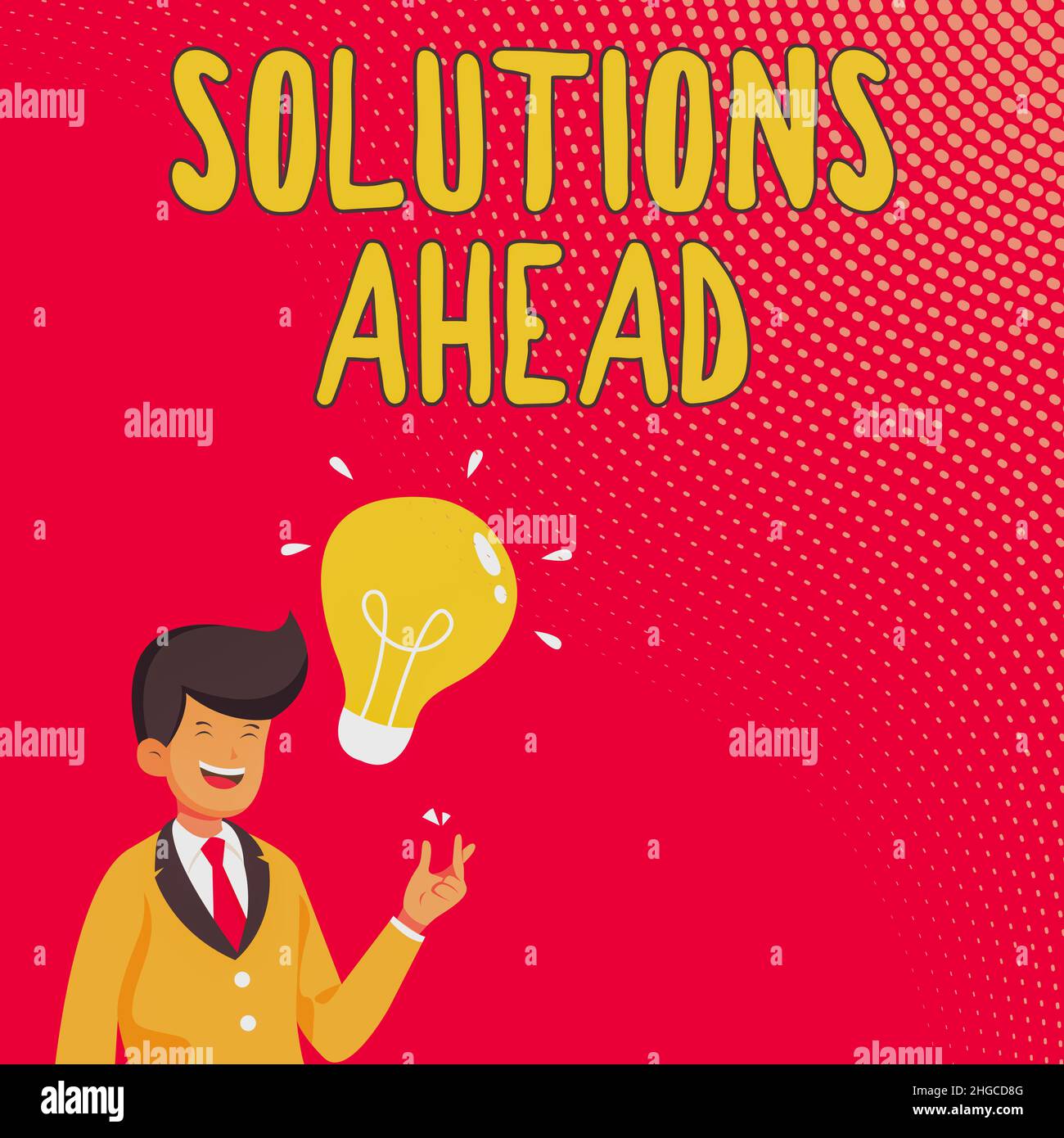 Inspiration showing sign Solutions Ahead. Business overview in advance ...