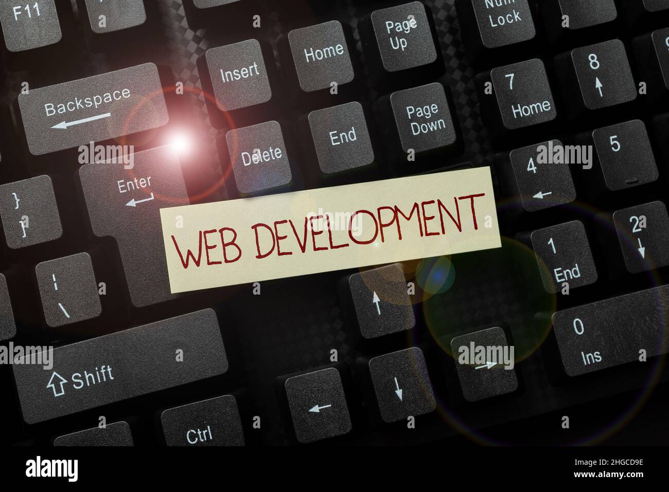 Writing displaying text Web Development. Business approach work ...