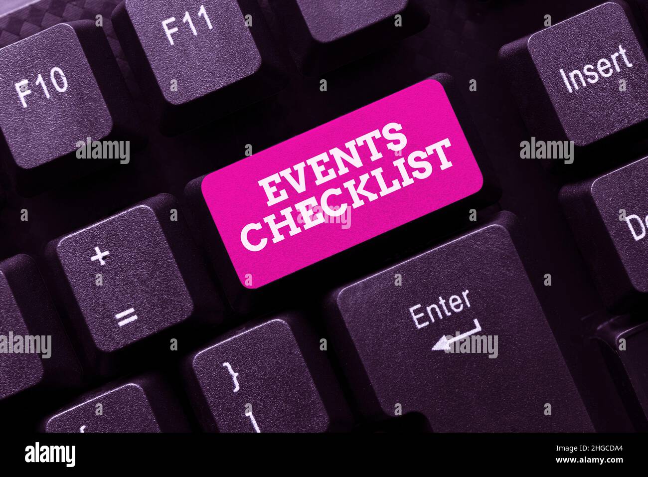 Inspiration showing sign Events Checklist. Internet Concept invaluable ...