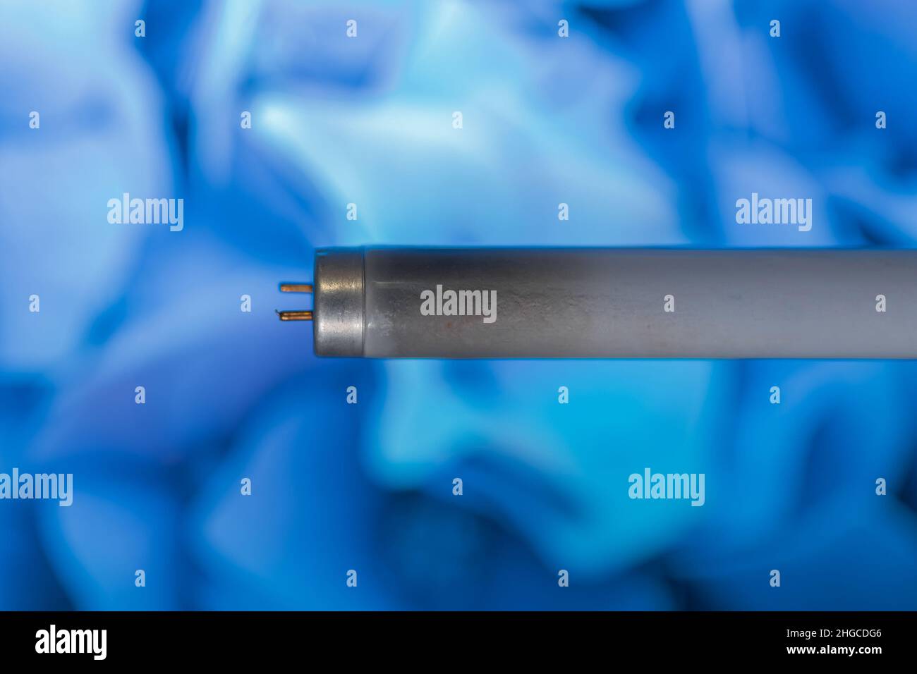 Neon or fluorescent bulb tube which is burnt or bad as it can be seen ...