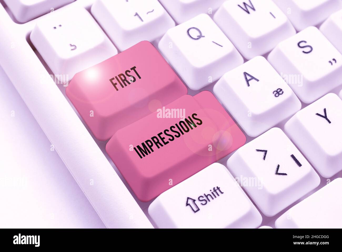 Handwriting text First Impressions. Business overview events when one ...