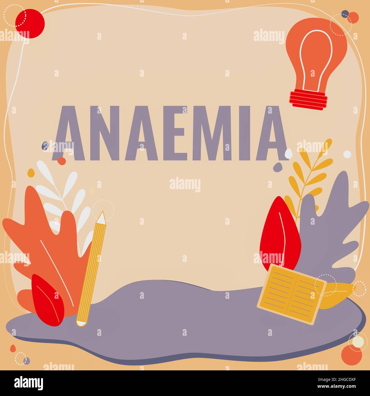 Handwriting text Anaemia. Concept meaning a condition marked by a ... Handwriting text Anaemia. Concept meaning a condition marked by a ...