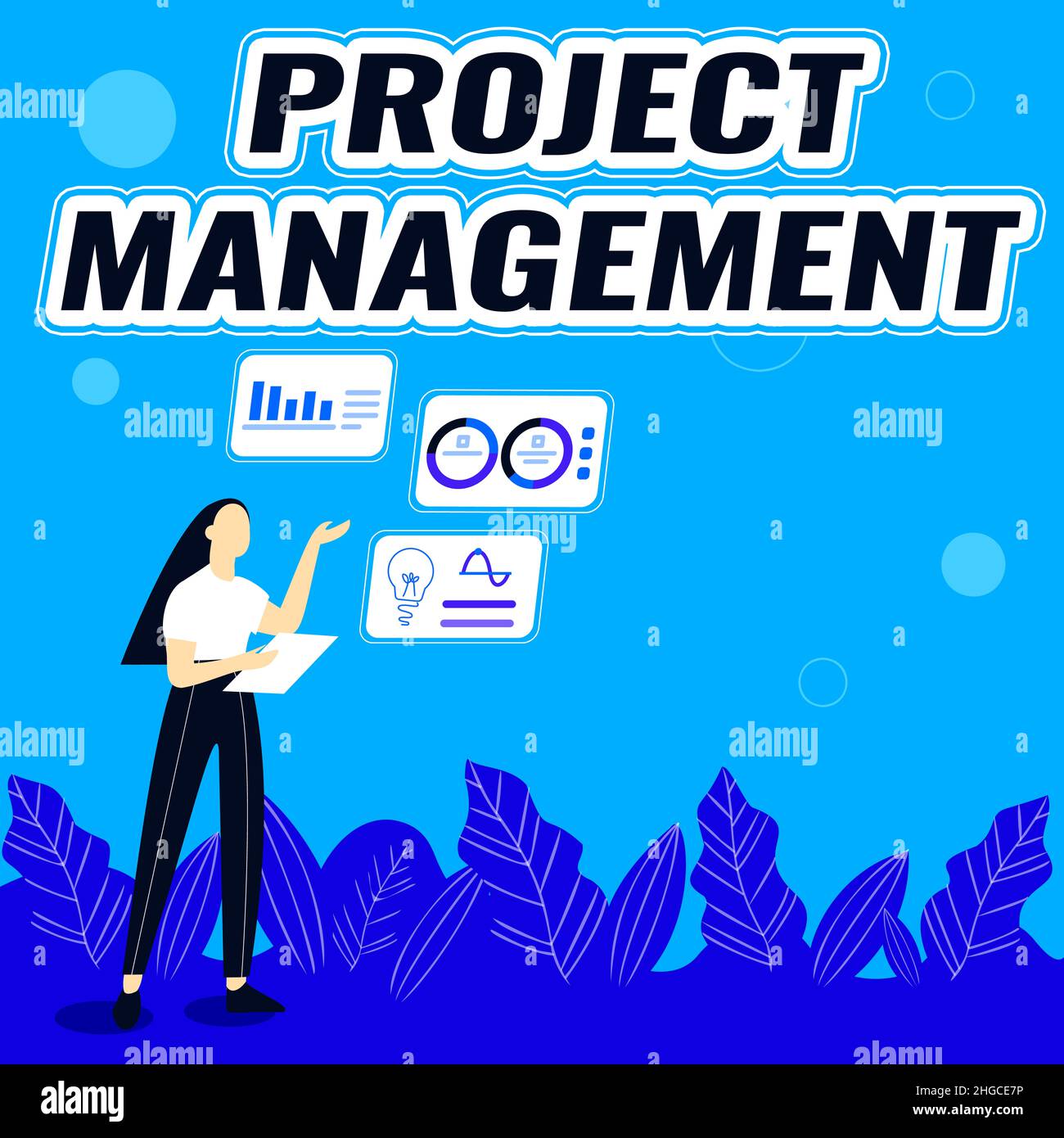 Text caption presenting Project Management. Conceptual photo practice ...
