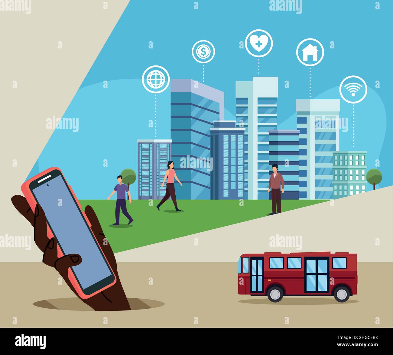 people in smartcity Stock Vector Image & Art - Alamy