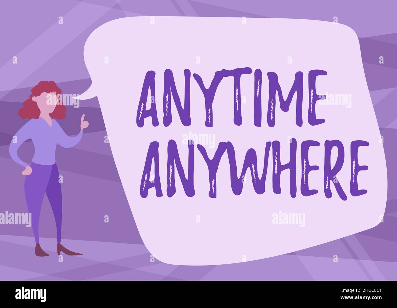 Inspiration showing sign Anytime Anywhere. Internet Concept obtainable ...