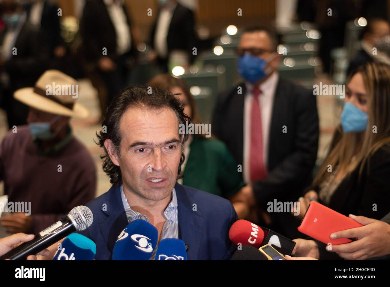 Bogota, Colombia. 19th Jan, 2022. Federico Gutierrez of the political ...