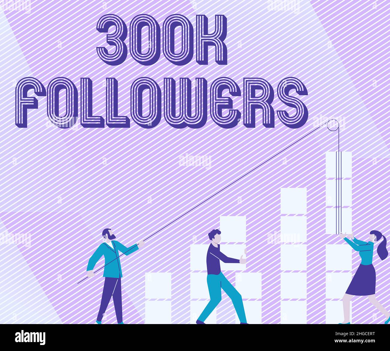 Text caption presenting 300K Followers. Concept meaning number of ... Text caption presenting 300K Followers. Concept meaning number of ...