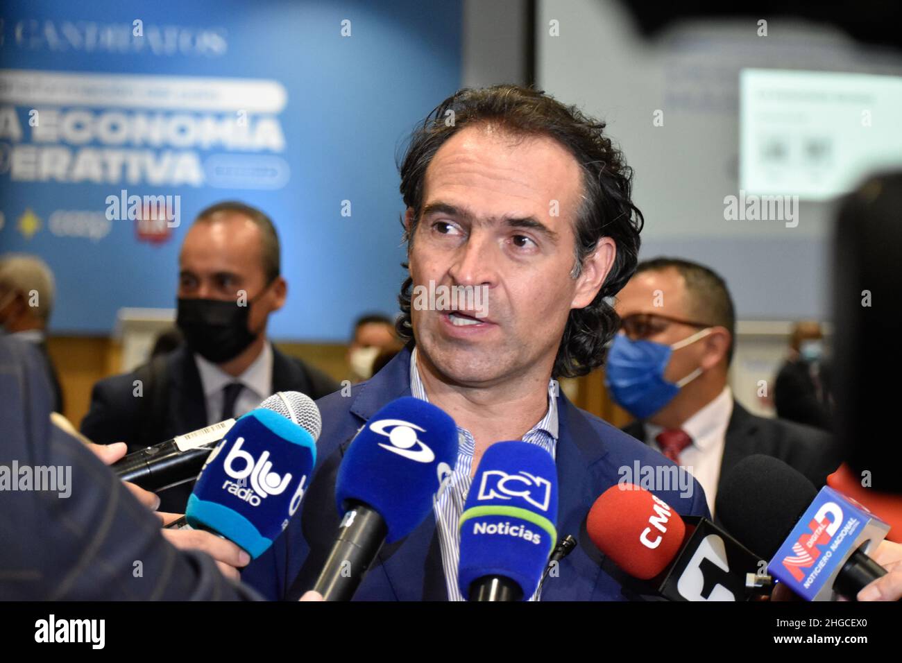 Bogota, Colombia. 19th Jan, 2022. Federico Gutierrez of the political ...