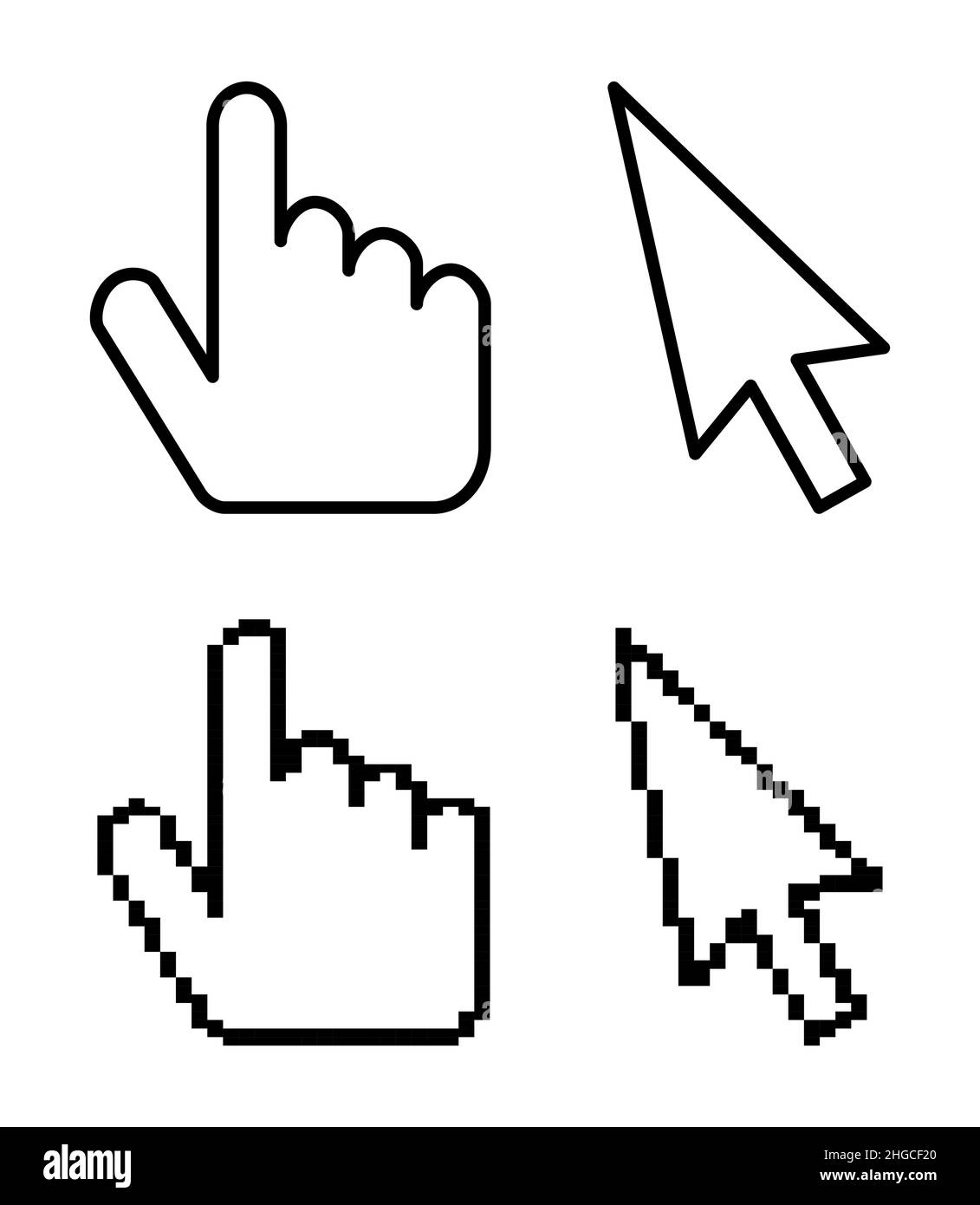 Mouse Cursor Icons Isolated Stock Vector Image & Art - Alamy