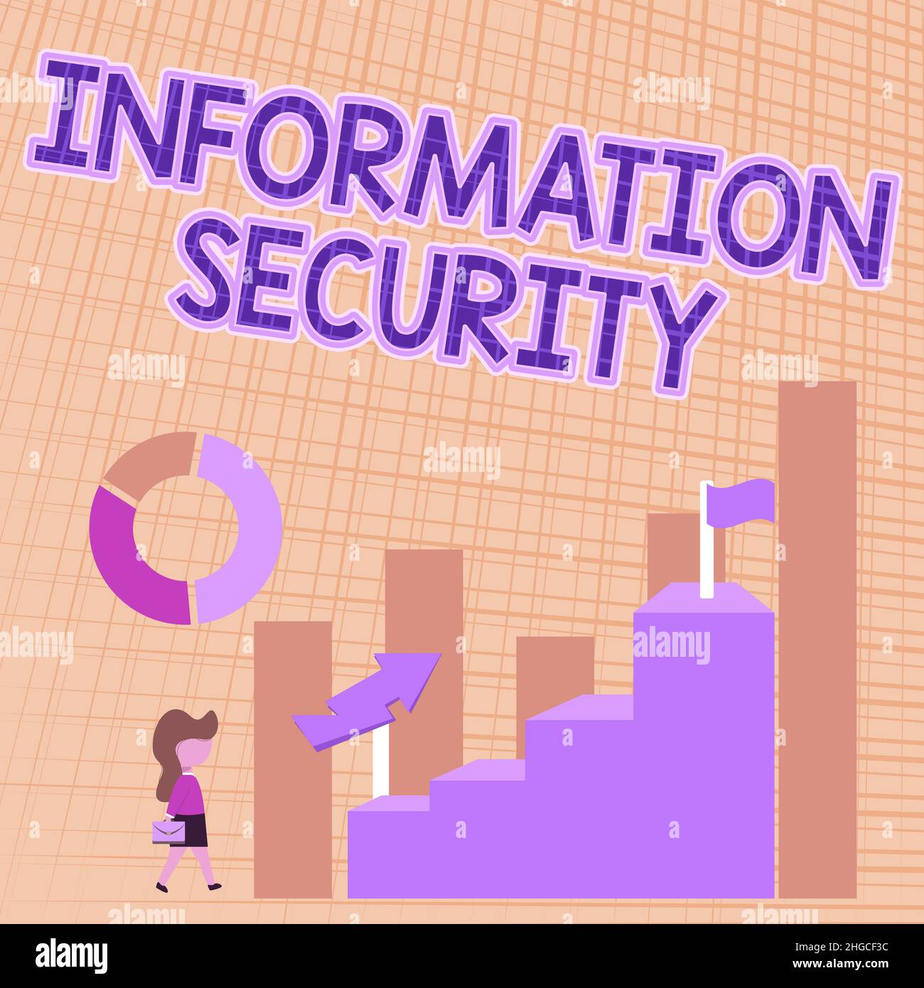 Writing Displaying Text Information Security Word Written On Being Protected Against The