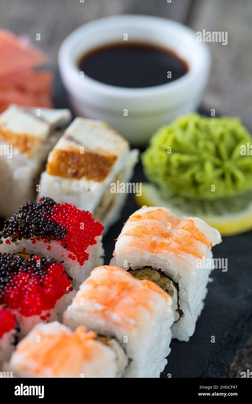 Big roll sushi set hi-res stock photography and images - Alamy