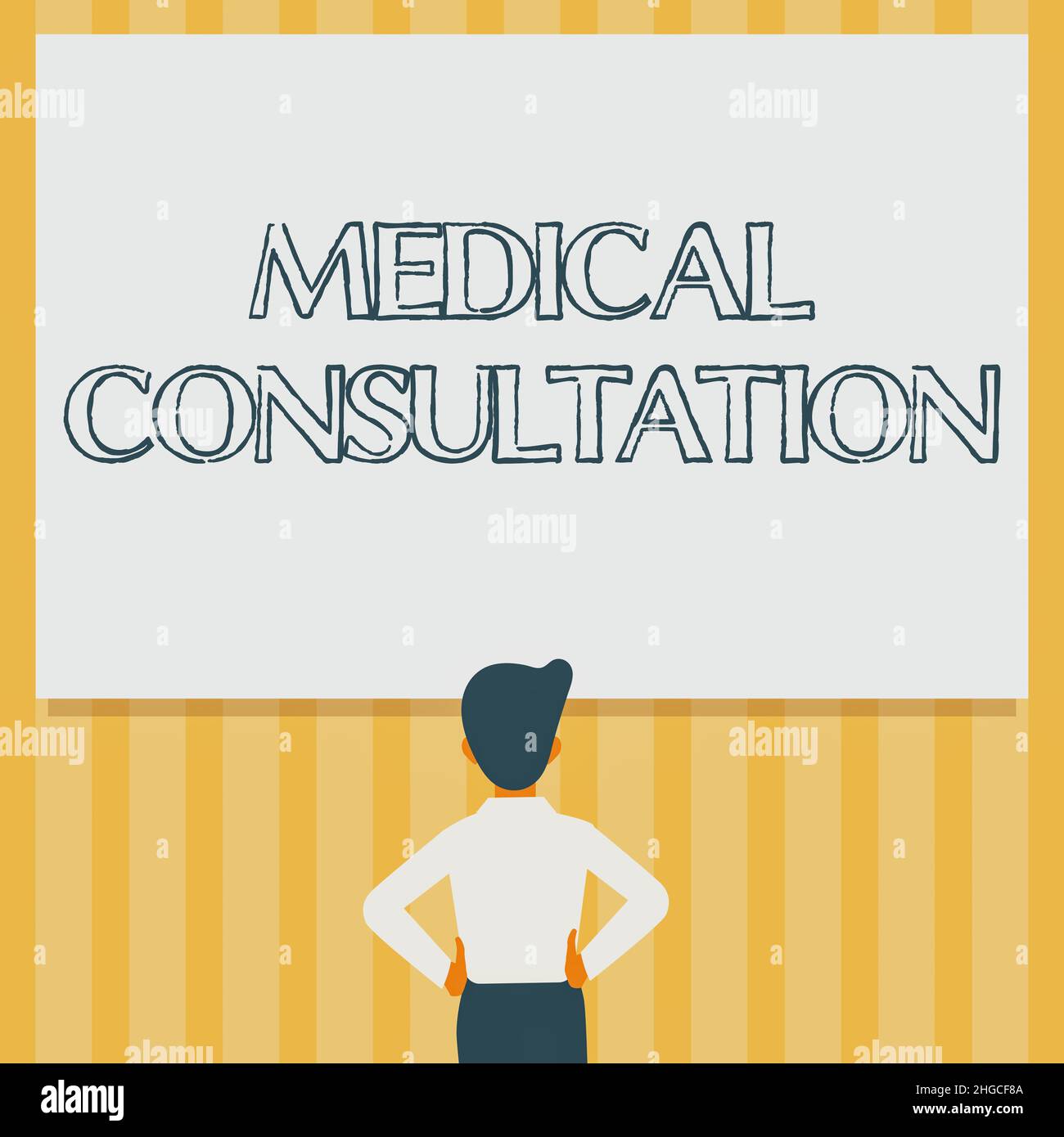 Sign displaying Medical Consultation. Business concept act of seeking ...