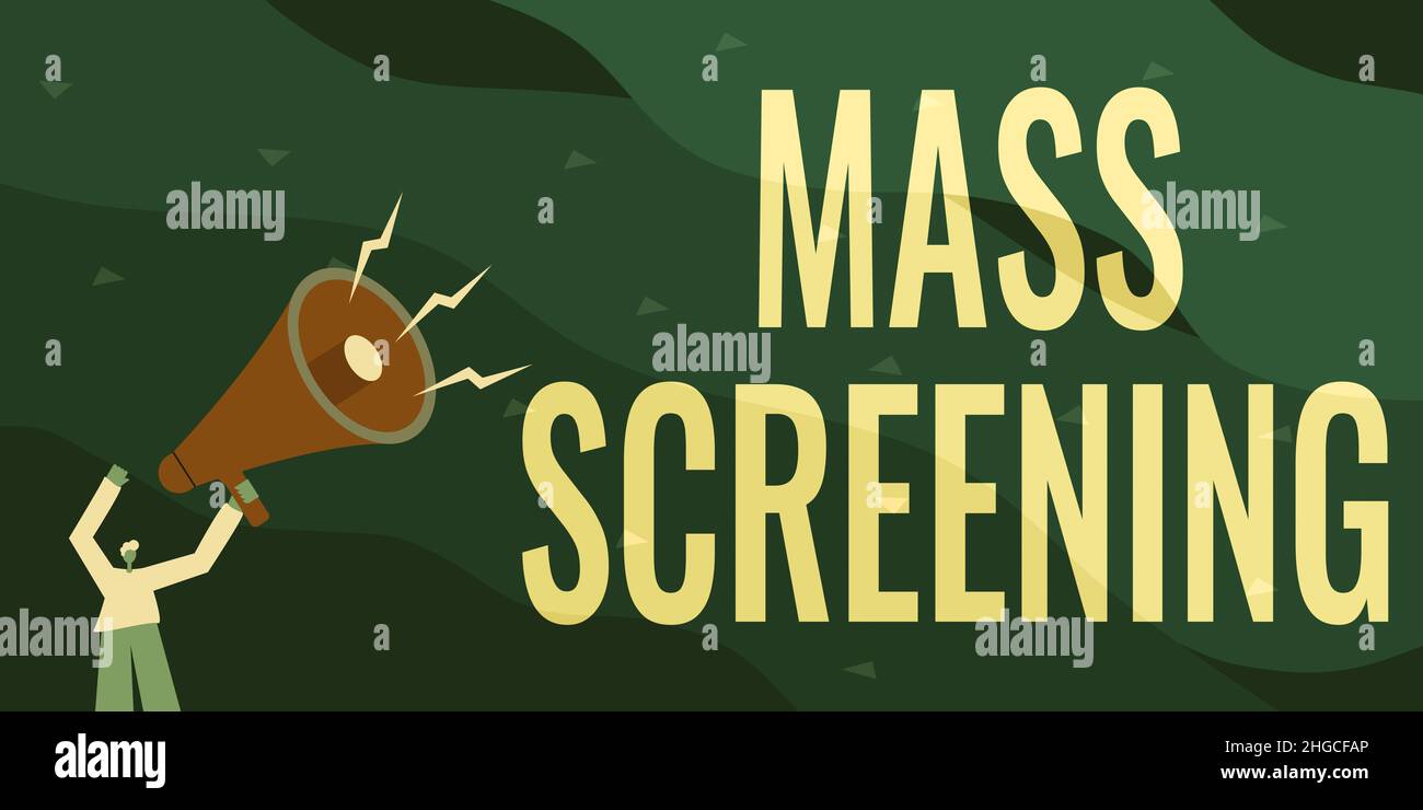 Inspiration showing sign Mass Screening. Business concept health ...