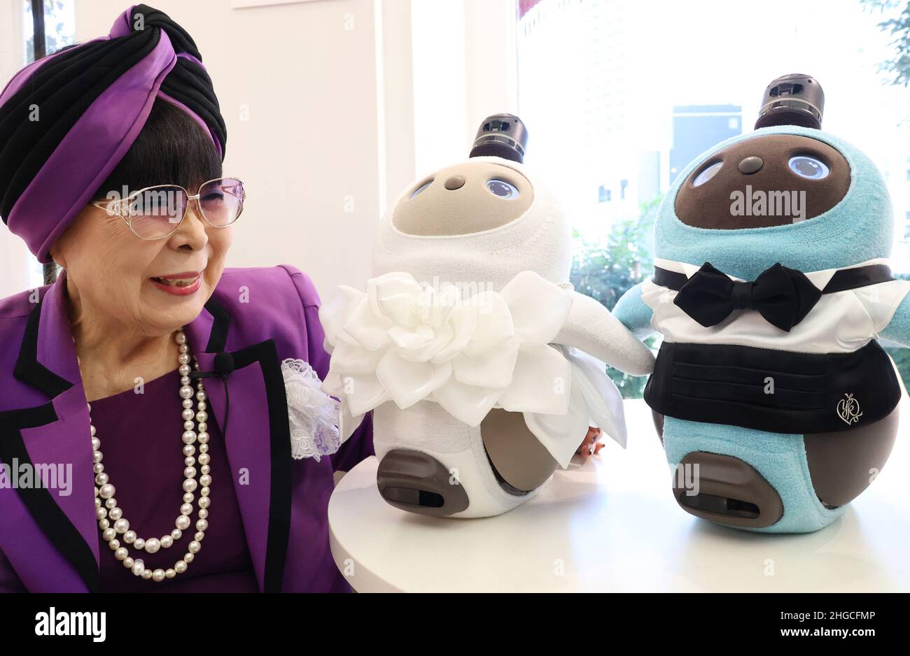 Tokyo, Japan. 20th Jan, 2022. Japanese bridal fashion designer Yumi ...