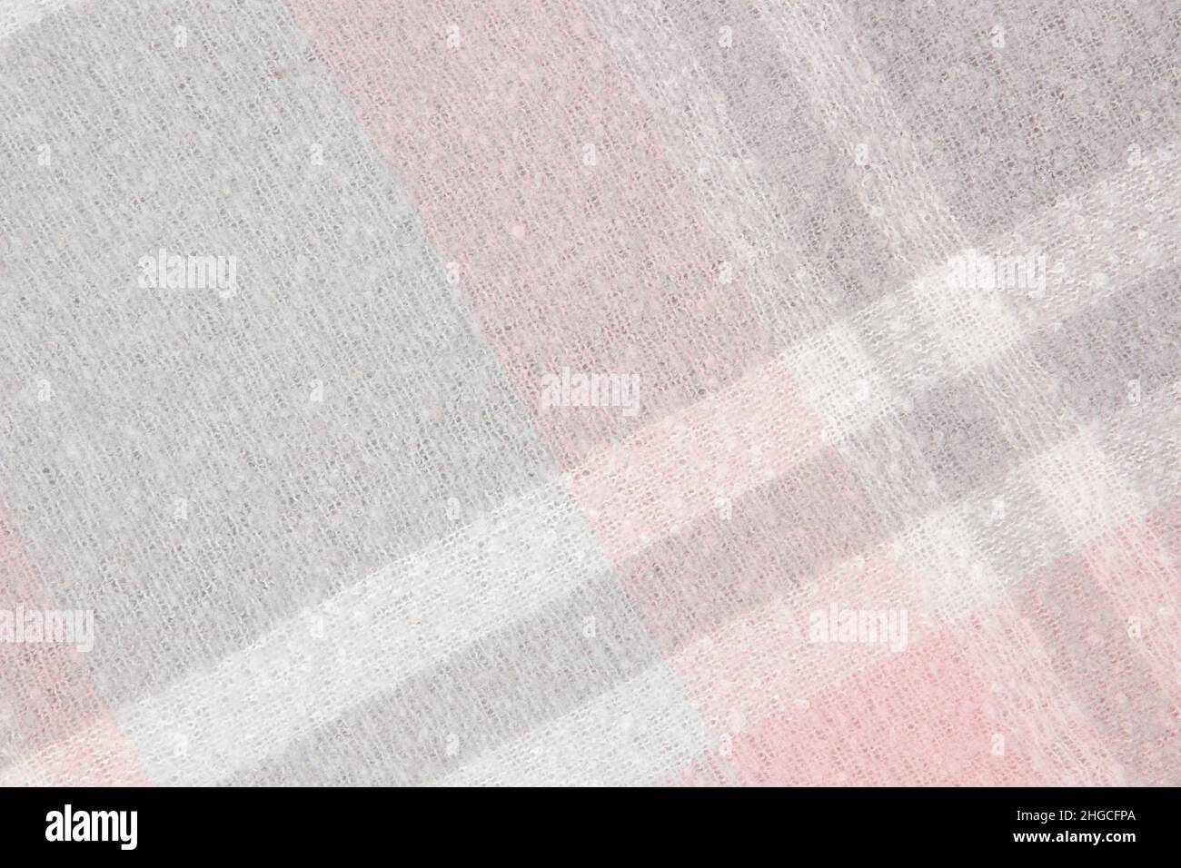 Warm woolen plaid close-up. Abstract textile background or texture ...