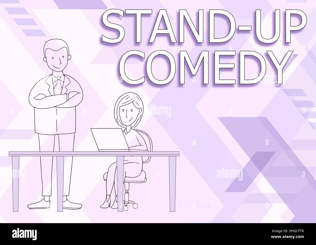 Text showing inspiration Stand up Comedy. Word Written on a comic style ...