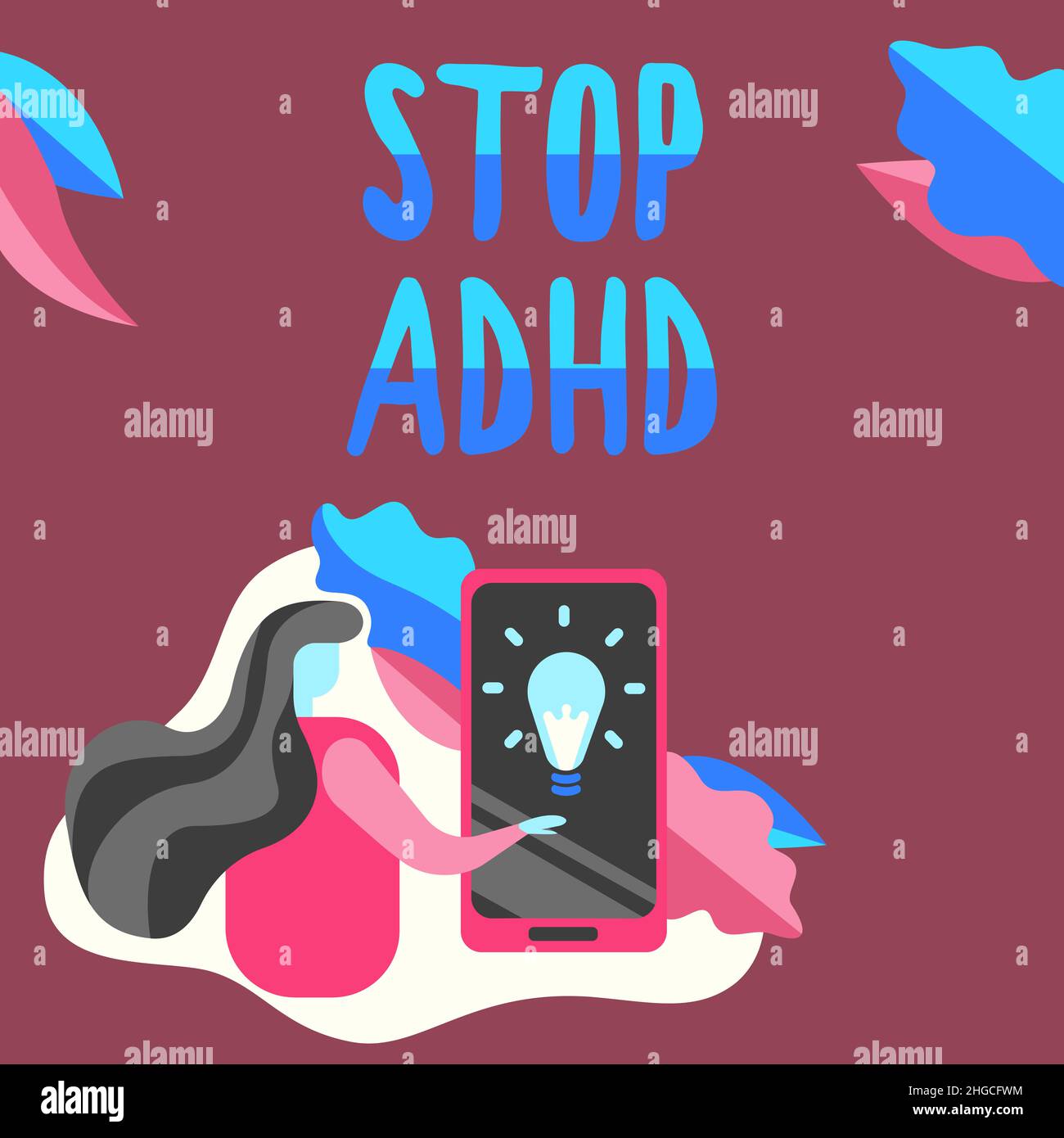 Sign displaying Stop Adhd. Word for treat a disorder that affects the ...