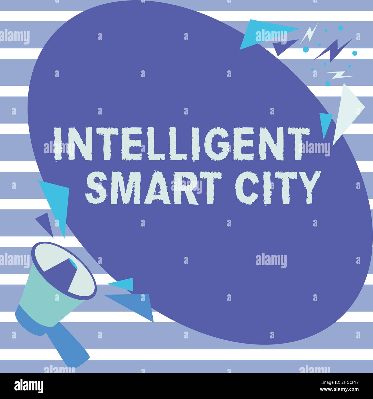 Sign displaying Intelligent Smart City. Word Written on Urban ...