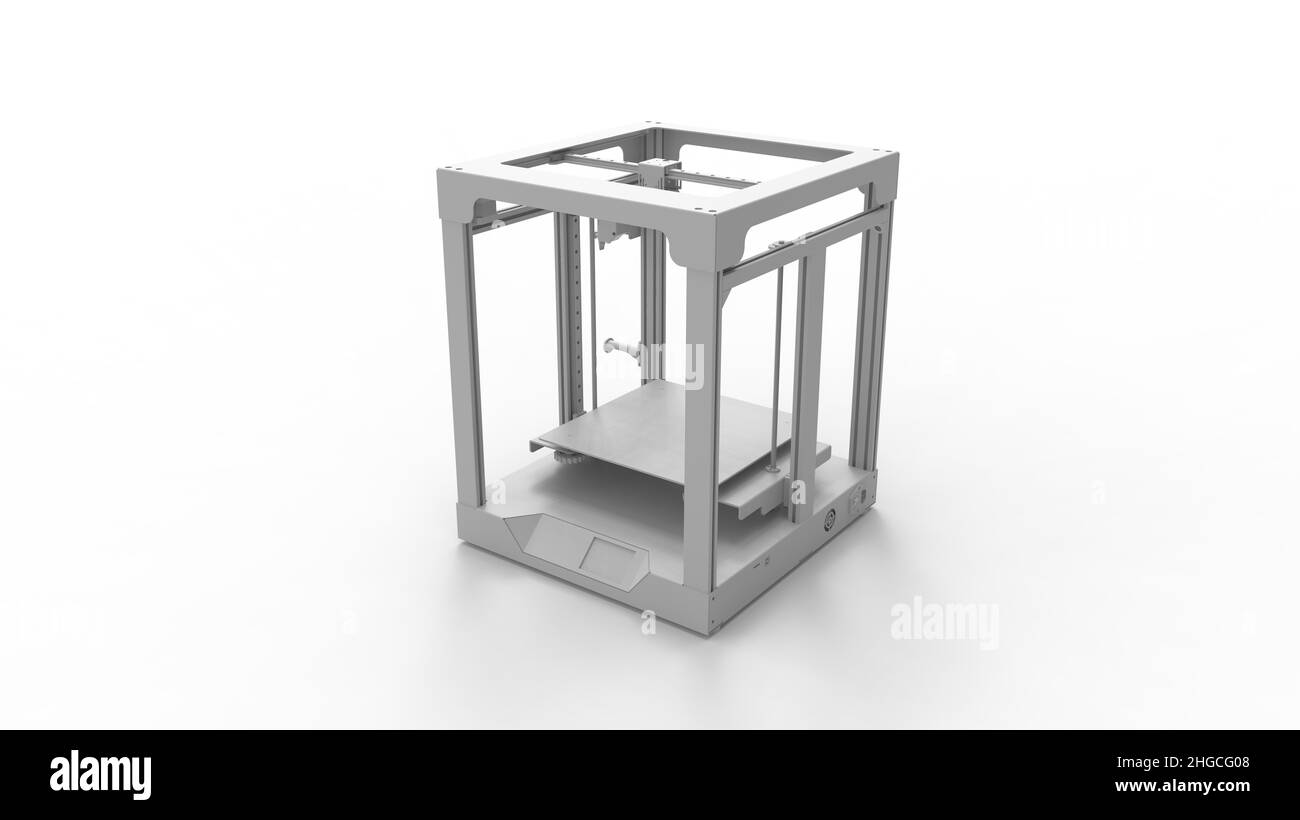 3D rendering of a 3d printer desktop manufacturing machine used for ...