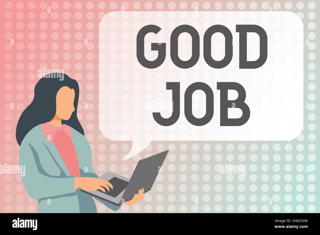 Handwriting text Good Job. Business approach encourage someone for his ...