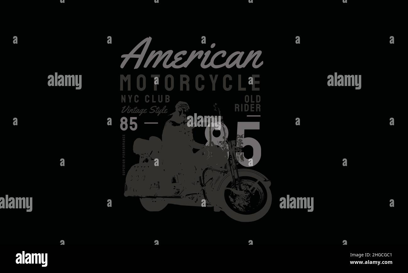 american motorcycle man riding motorcycle vintage motorcycle monogram ...
