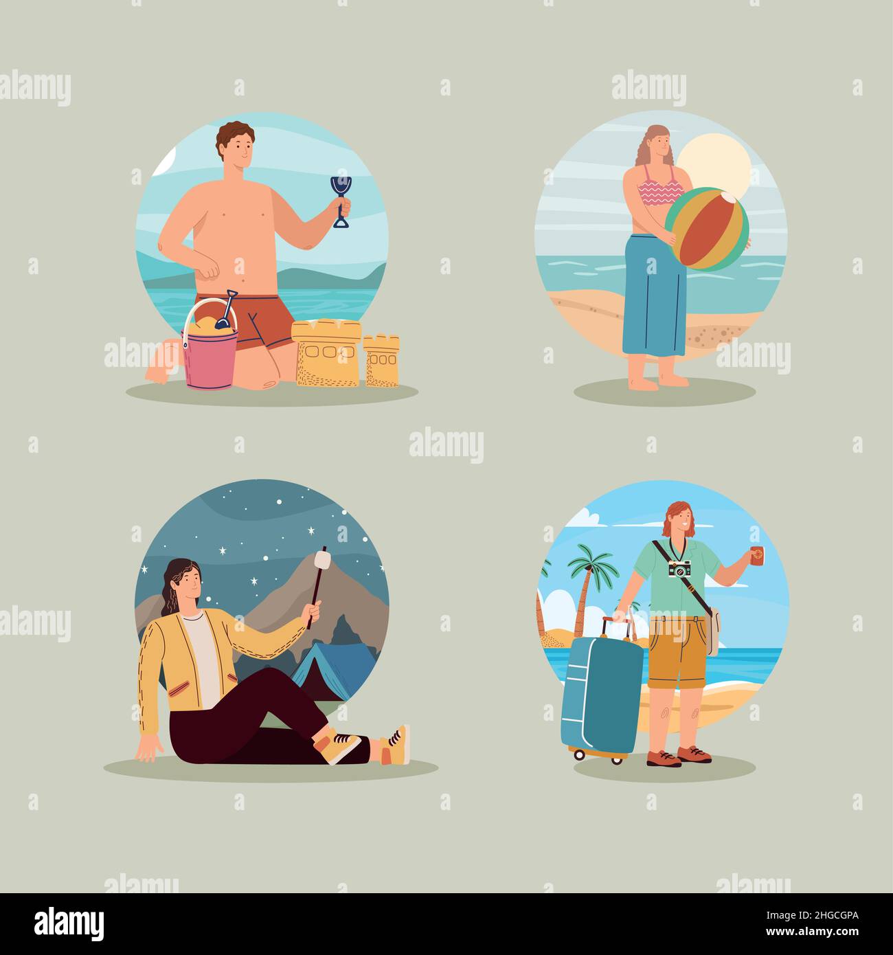 Four man tent Stock Vector Images - Alamy