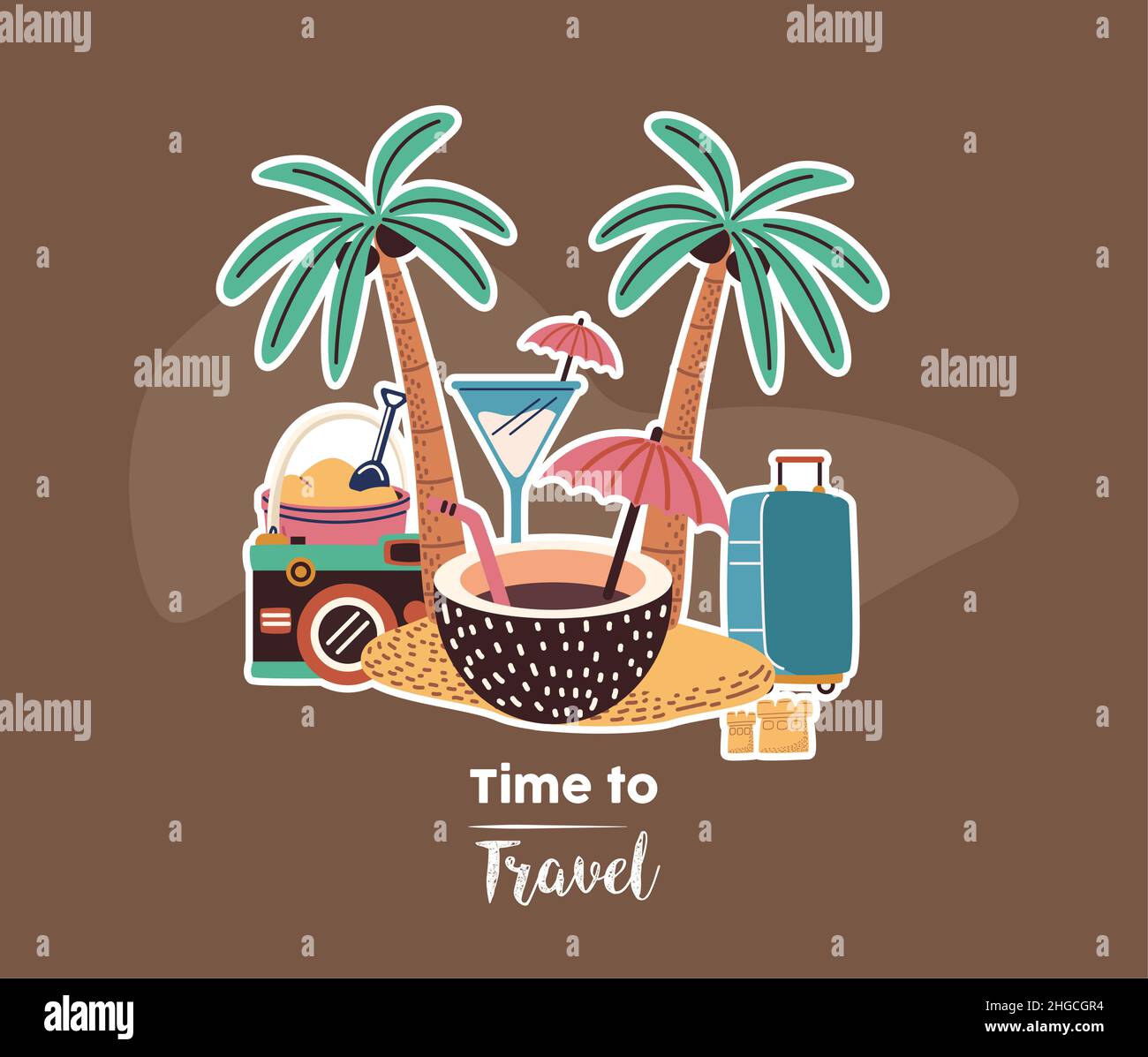 time to travel poster Stock Vector Image & Art - Alamy