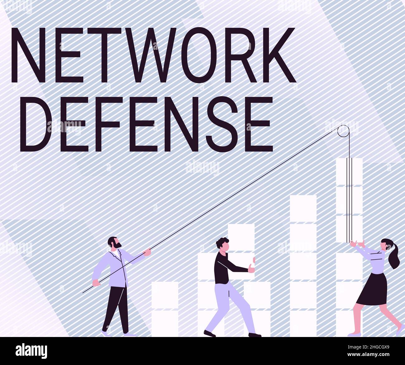 Text caption presenting Network Defense. Business concept easures to ...