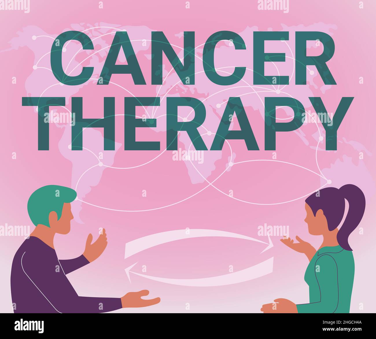 Hand writing sign Cancer Therapy. Business showcase the treatment of ...