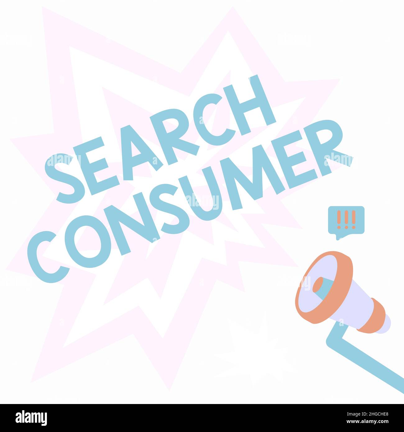Text caption presenting Search Consumer. Word for research onconsumers ...