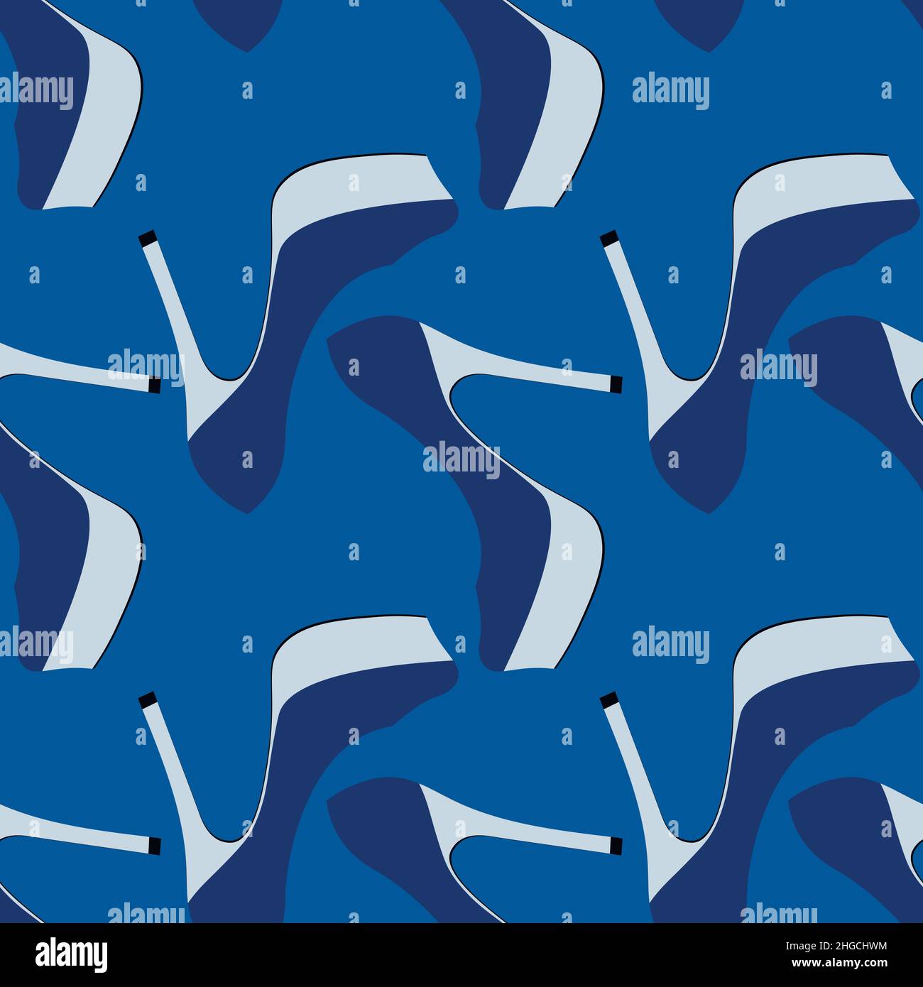 Illustration Seamless pattern on a square background - beautiful shoes ...