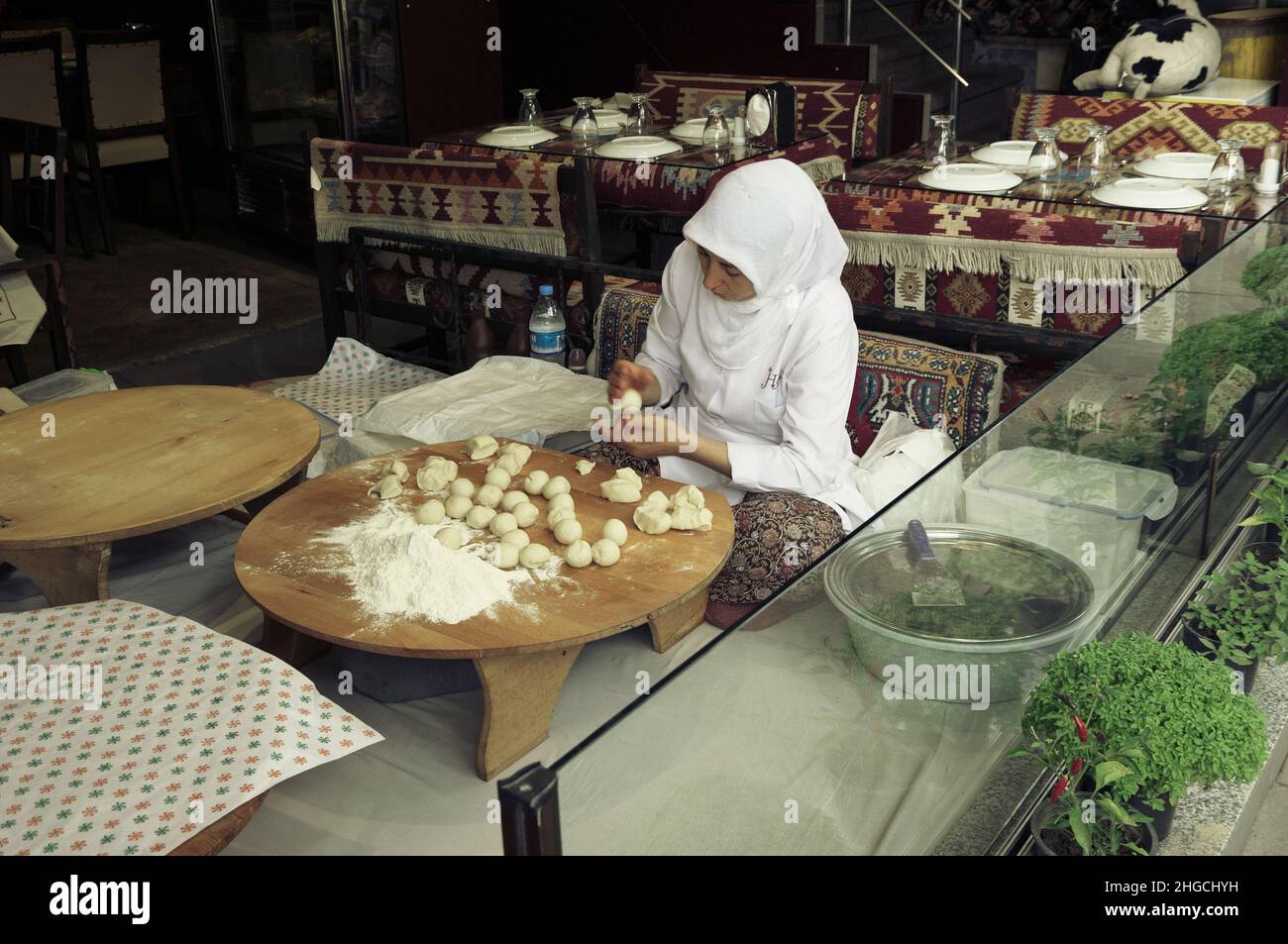 Making traditional turkish bread hi-res stock photography and images ...