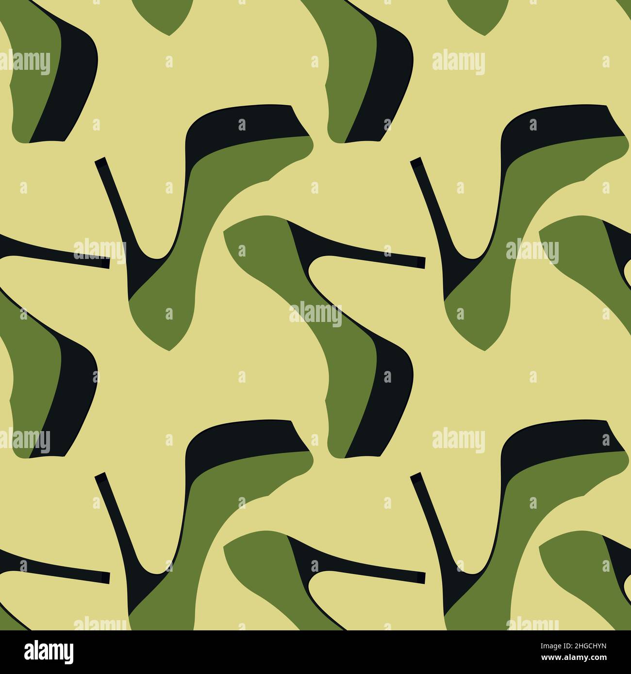 Illustration Seamless pattern on a square background - beautiful shoes ...