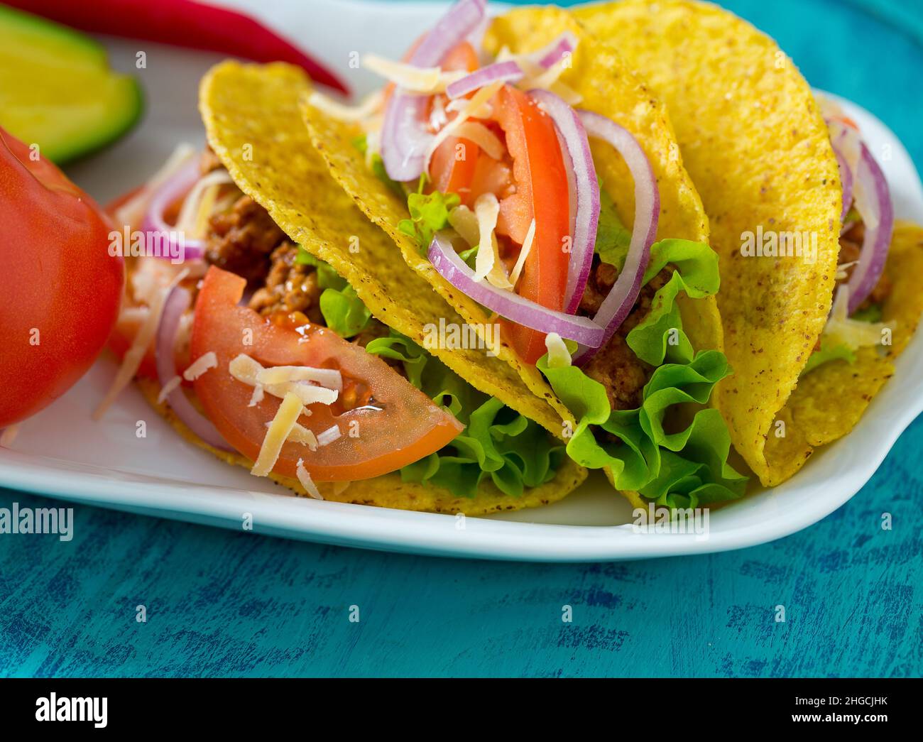 plate of tacos Stock Photo - Alamy