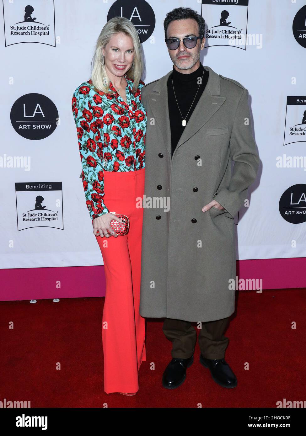 LOS ANGELES, CALIFORNIA, USA - JANUARY 19: Elspeth Keller and husband ...