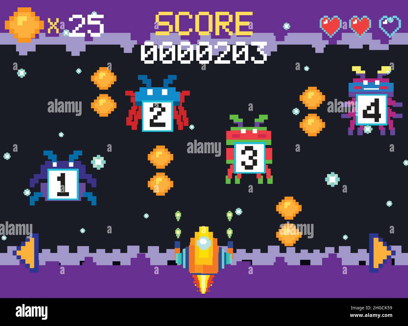 Space Game User Interface Template Illustration Stock Vector Image And Art Alamy